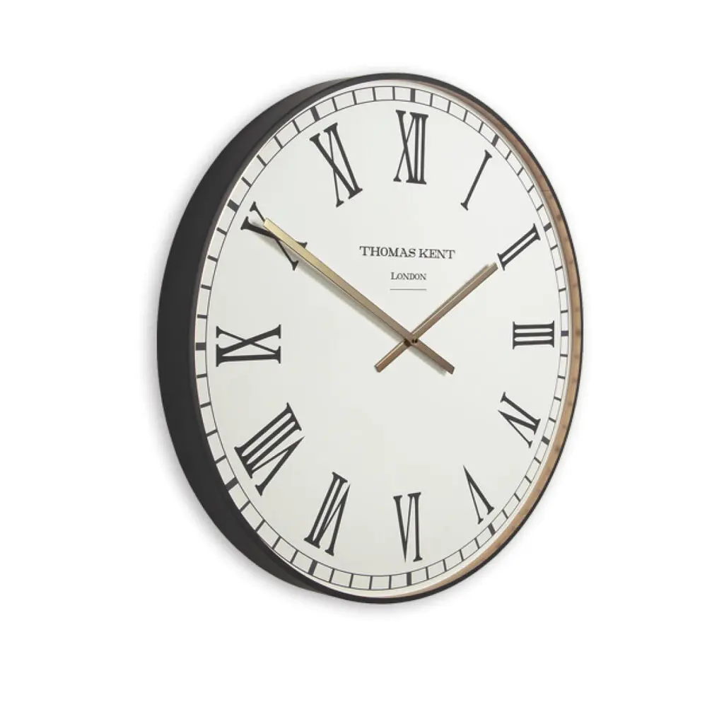 DekorDom Zidni sat Clocksmith 778891, 74 cm, Belo-crni