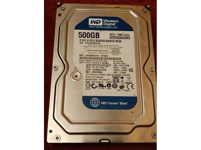Hard Disk 500GB Western Digital SATA II