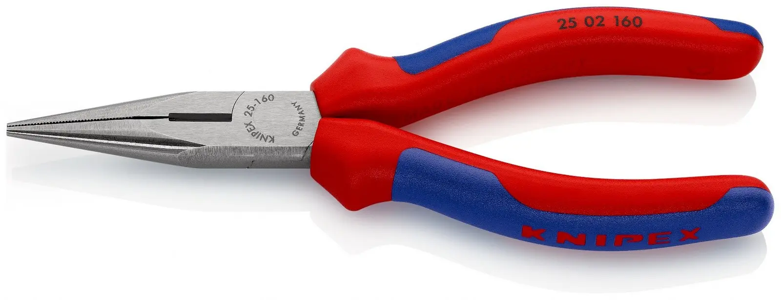 KNIPEX Klešta špic prava sa bočnim sečenjem 160mm 25 02 160 crvena