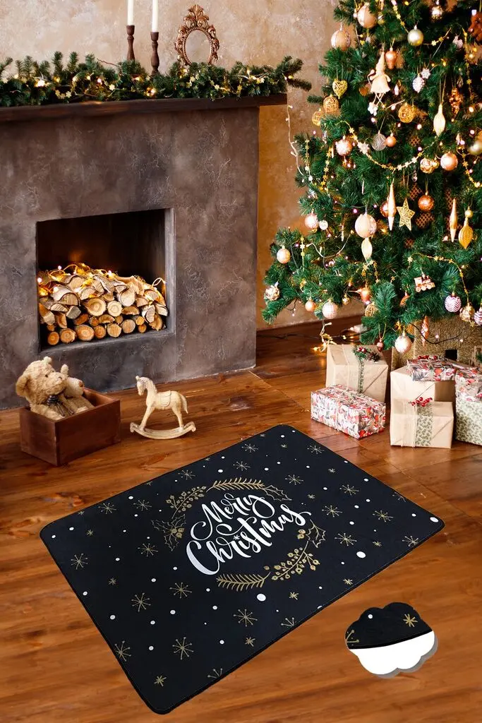 Conceptum Hypnose Tepih Cristmas Djt, 80 x 120cm, Crni