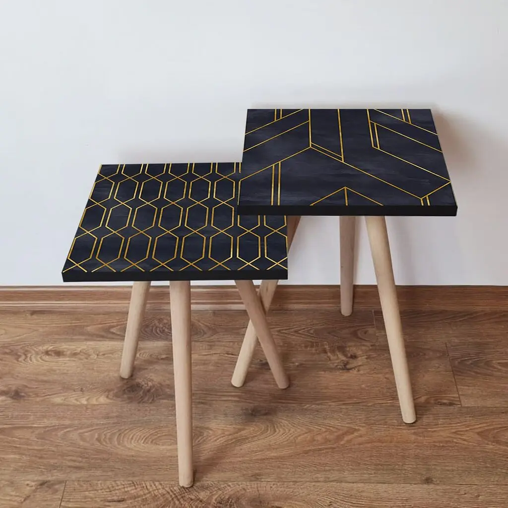 Hanah Home Set klub stočića 2Shp320, 2 komada, Šareni