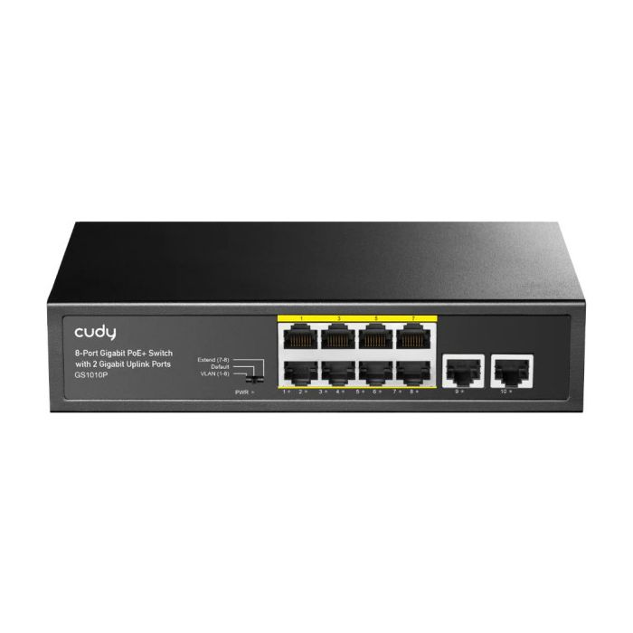 Cudy GS1010P 8-Port Gigabit PoE+ Switch with 2 Gigabit Uplink ports, PoE 30W