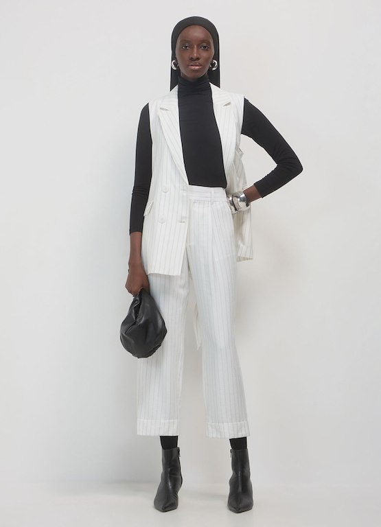 CLASSIC STRIPED TROUSERS WITH TURN-UPS VAR BELA VUNA