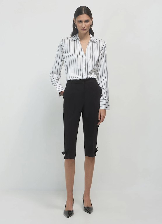 STRIPED SATIN-LIKE SHIRT VAR BELA VUNA