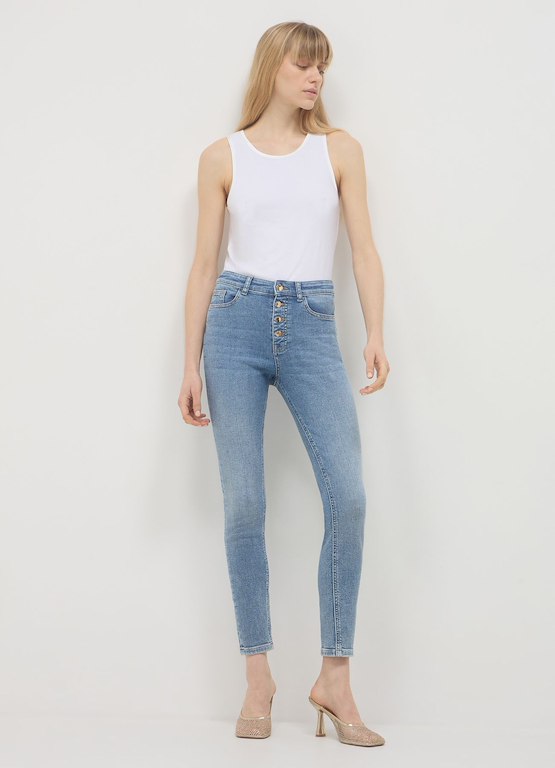 SKINNY JEANS SREDNJEPLAVI TEKSAS