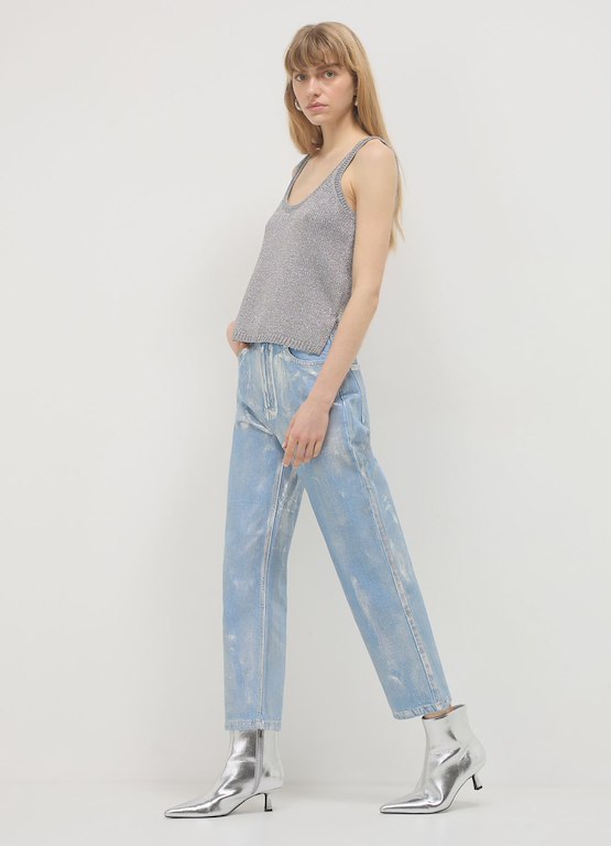 COATED STRAIGHT JEANS SVETLOPLAVI TEKSAS