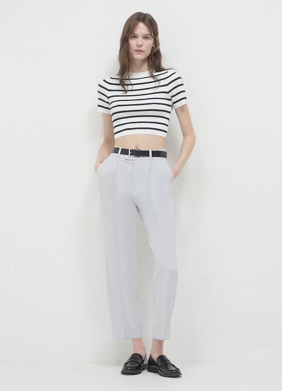 STRIPED CROP T-SHIRT VAR BELA VUNA