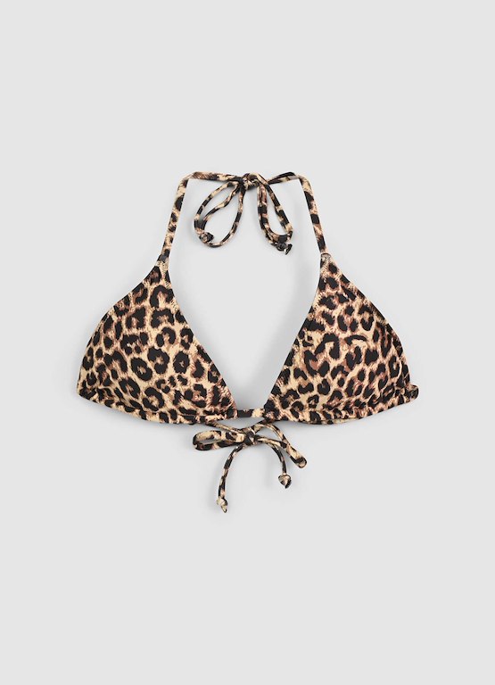 ANIMALIER TRIANGLE BEACH BRA VAR ULTRABLACK