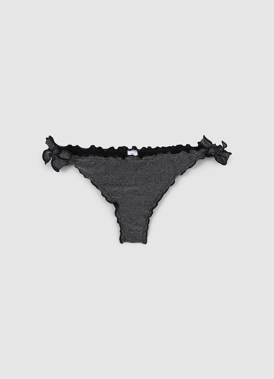 BRAZILIAN LUMINESCENT EFFECT SWIM BRIEFS ULTRABLACK