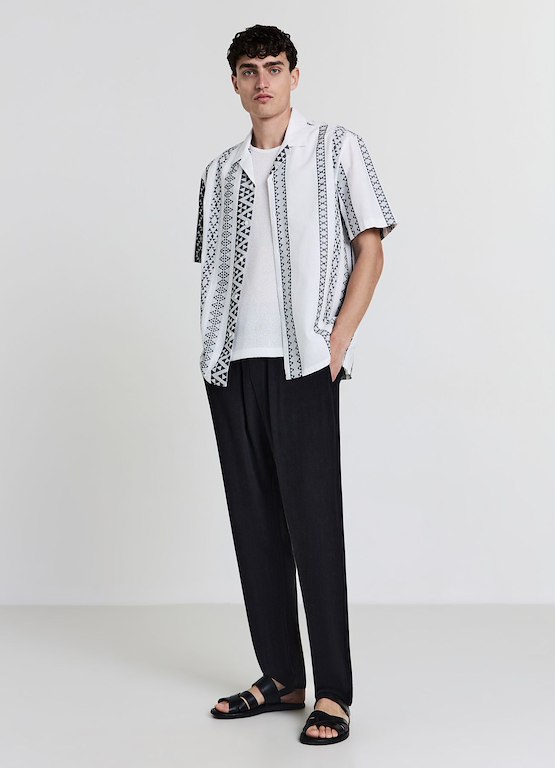 ETHNIC PATTERNED BOWLING SHIRT VAR BELA VUNA