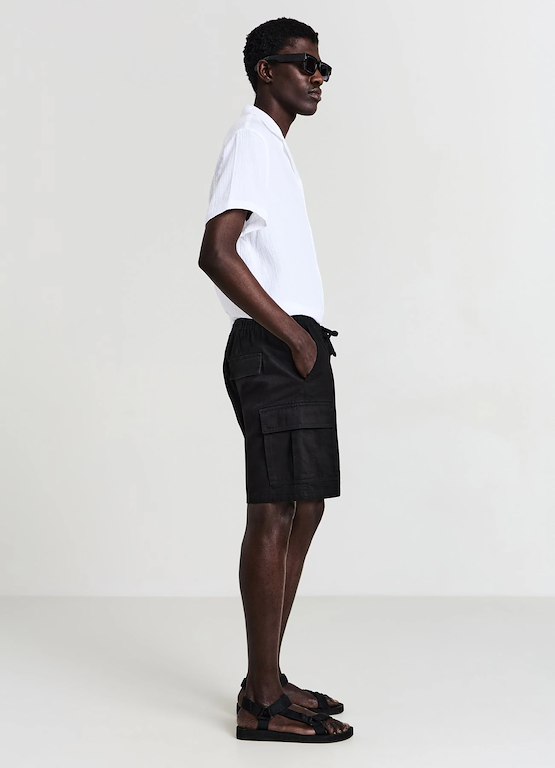 SHORT JOGGER WITH CARGO POCKETS CRNA