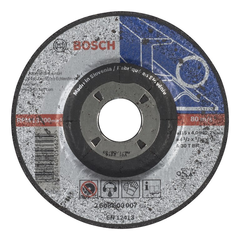 BOSCH Brusne ploče Expert for Metal s udubljenim središtem prečnika 22,23 mm, za male ugaone brusilice 2608600007ID: EK000791370
