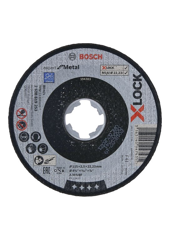 BOSCH Rezne ploče Expert for Metal X-LOCK s ravnim središtem 2608619253ID EK000793152