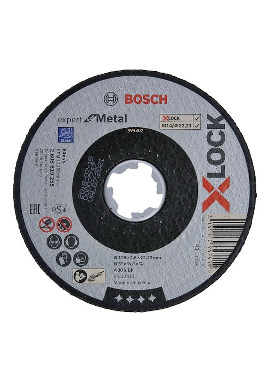 BOSCH Rezne ploče Expert for Metal X-LOCK s ravnim središtem 2608619255ID EK000791605