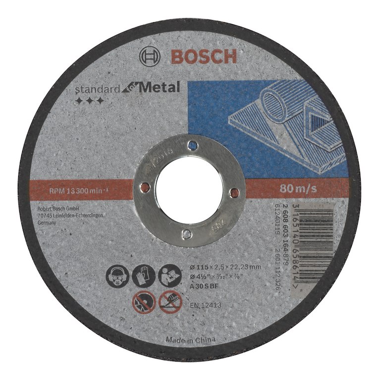 BOSCH Rezne ploče Standard for Metal s ravnim središtem prečnika 22,23 mm, za male ugaone brusilice 2608603164ID EK000792292