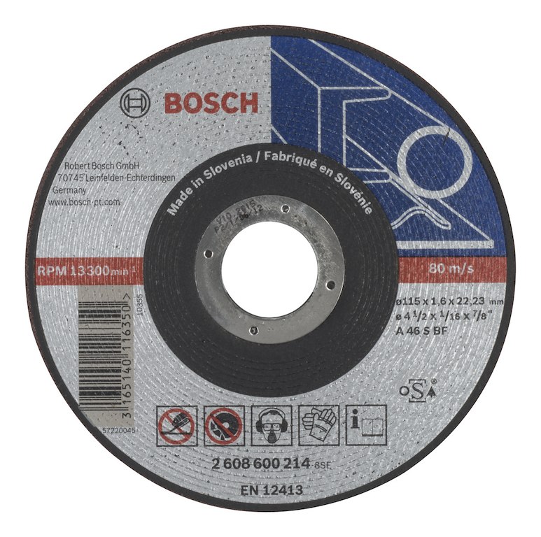 BOSCH Rezne ploče Expert for Metal s ravnom sredinom prečnika 22,23 mm, za male ugaone brusilice 2608600214ID: EK000792307