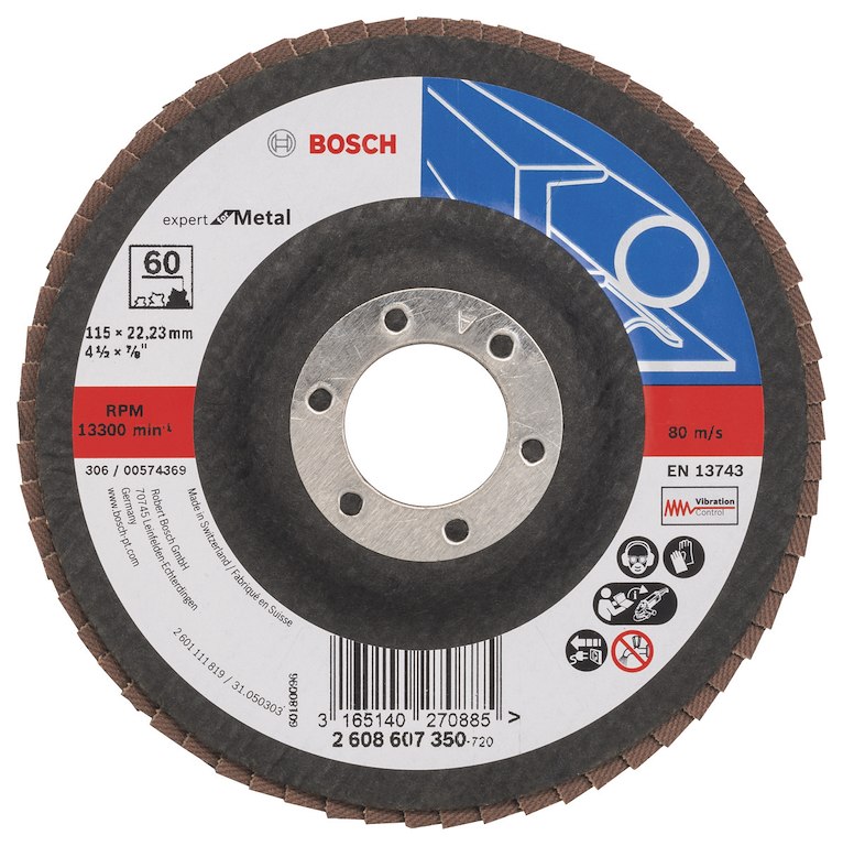 BOSCH lamelni brusni diskovi X551 Expert for Metal, ravna verzija 2608607350ID EK000791890