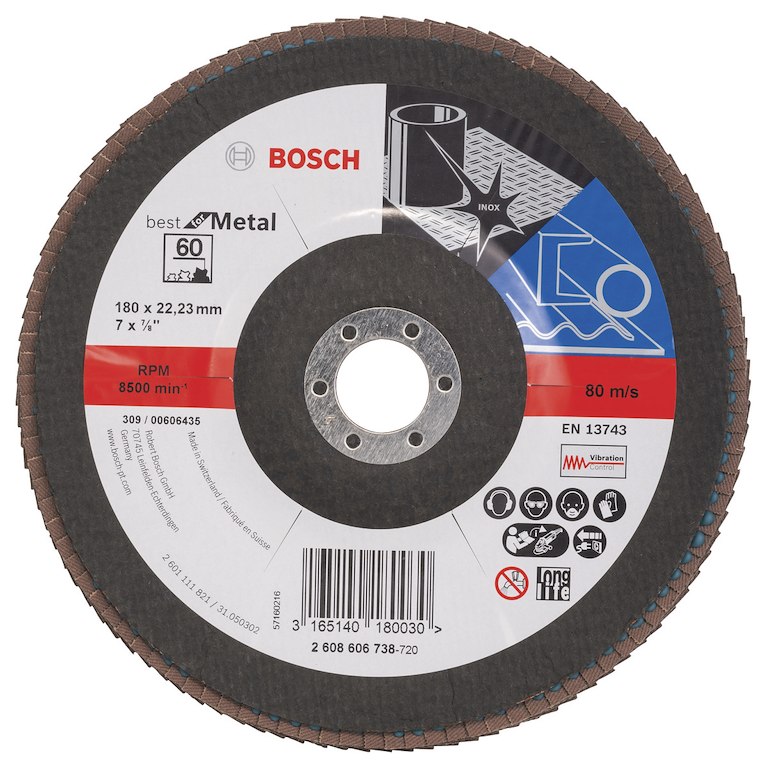 BOSCH lamelni brusni diskovi X571 Best for Metal, ravna verzija za velike ugaone brusilice 2608606738ID: EK000792066