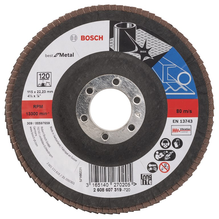 BOSCH lamelni brusni diskovi X571 Best for Metal, ravna verzija za male ugaone brusilice 2608607319ID: EK000791588