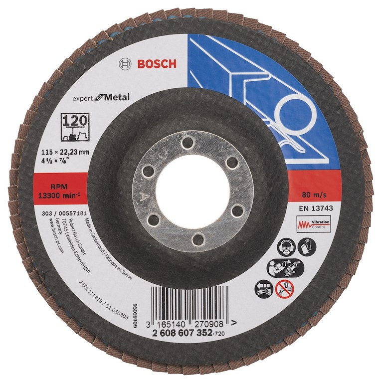 BOSCH lamelni brusni diskovi X551 Expert for Metal, ravna verzija 2608607352ID: EK000793246