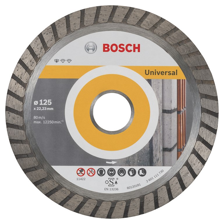 BOSCH dijamantske rezne ploče Standard for Universal Turbo za male ugaone brusilice 2608603250ID: EK000791279