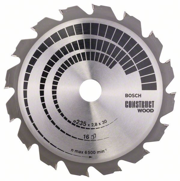 BOSCH List kružne testere Construct Wood 235x30/25x2,8/1,8 mm, 16Z FWF 2608640636ID: EK000789939