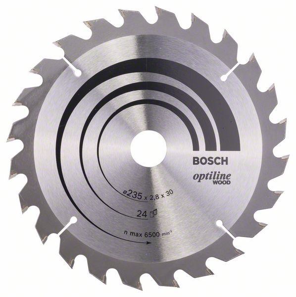 BOSCH List kružne testere Optiline Wood 235x2,8 / 1,8x30 / 25 mm, Z=24, ATB 2608640725ID: EK000792682
