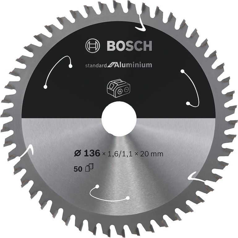 BOSCH Listovi kružne testere Standard for Aluminium za akumulatorske ručne testere 2608837754ID: EK000791048