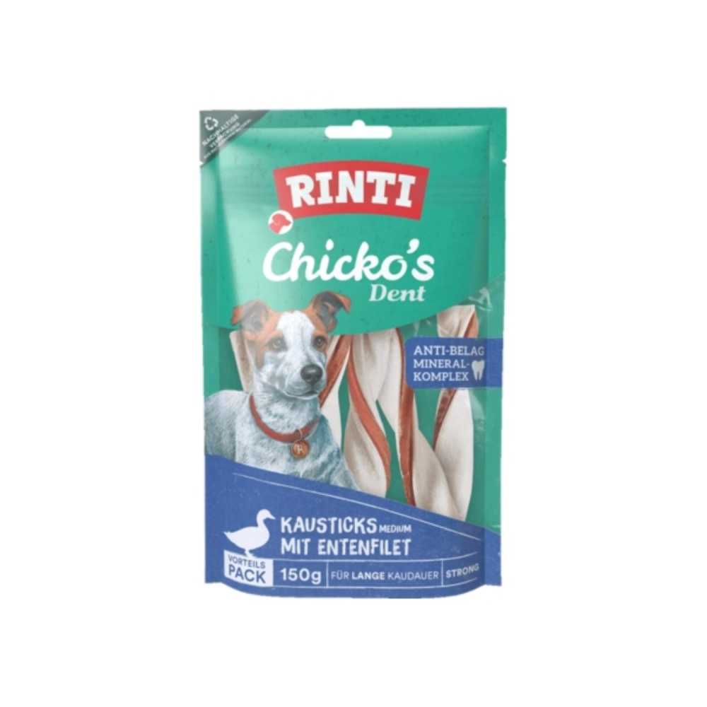 Rinti Chicko Dent M pletenica za žvakanje - Pačetina 150g