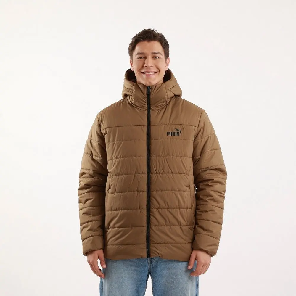 Puma Muška jakna Ess Hooded Padded Jacket M, Braon