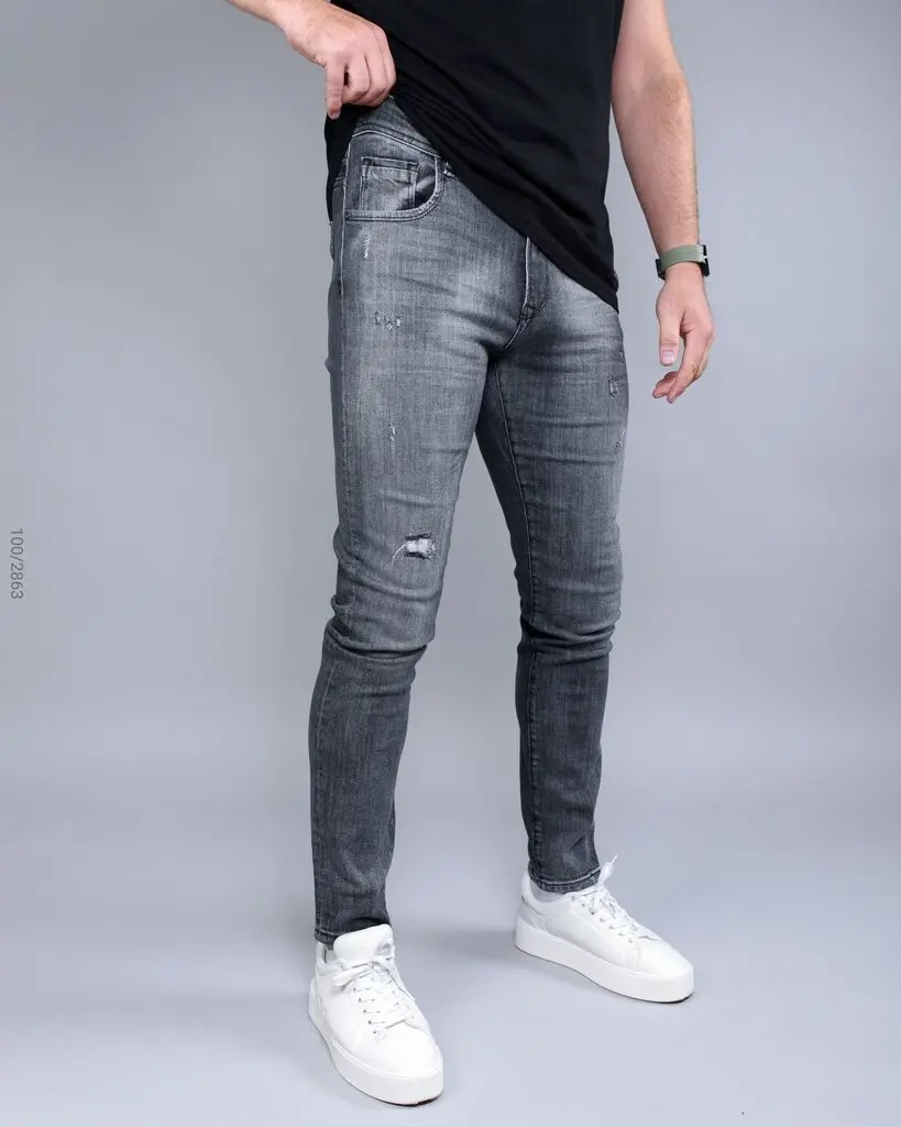 Denistar Muške farmerke 100/2863, Slim fit, Sive