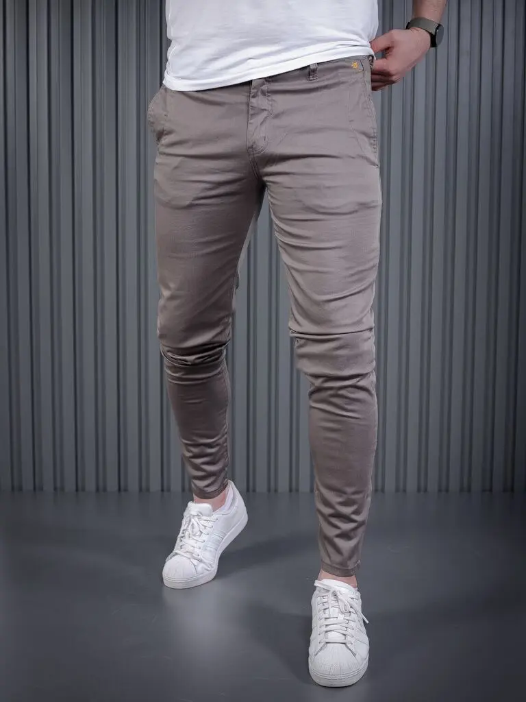 Denistar Muške pantalone 100/2635-8, Regular, Sive