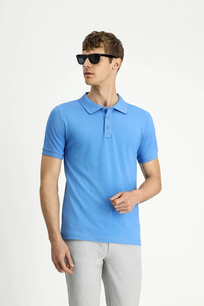 Kigili Muška polo majica, Slim Fit, Plava