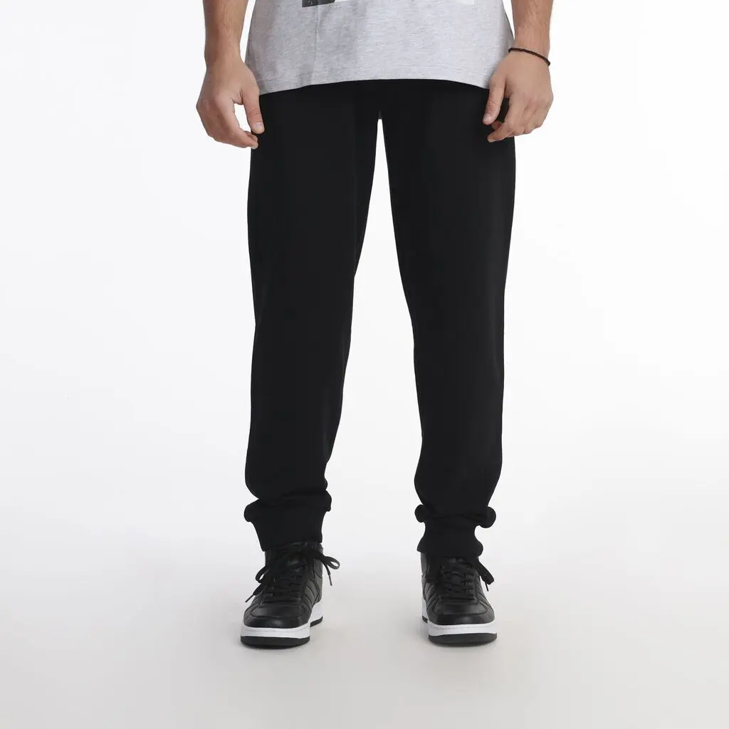 Slazenger Muški donji deo trenerke Logo cuffed pants, Crni