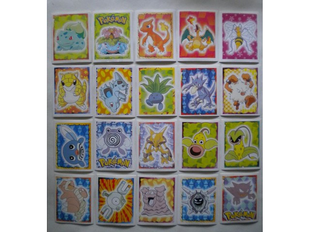 (Sl) 40 sličica `Pokemon` (Merlin)