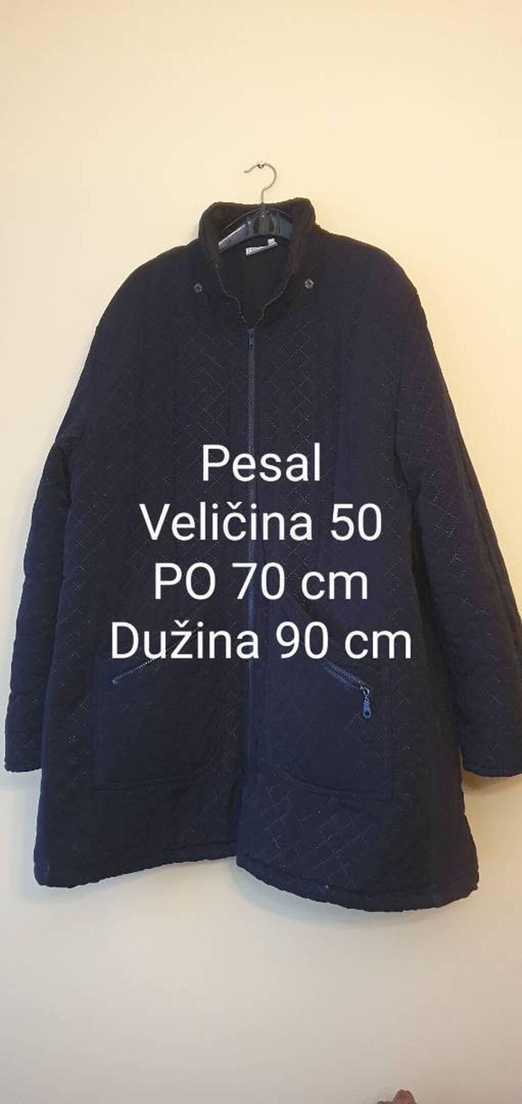 Pesal - vel. 50 Poluobim 70cm, dužina 90cm. Jakna je postavljena