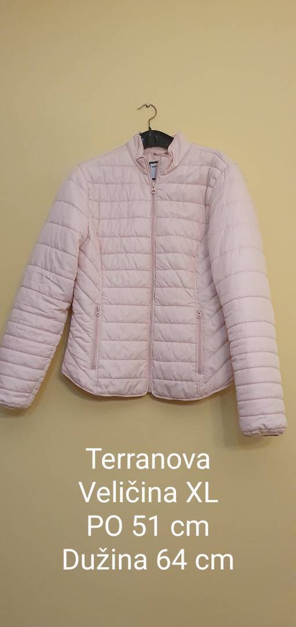 Terranova - roze jakna za prelazni period vel. XL Poluobim 51cm