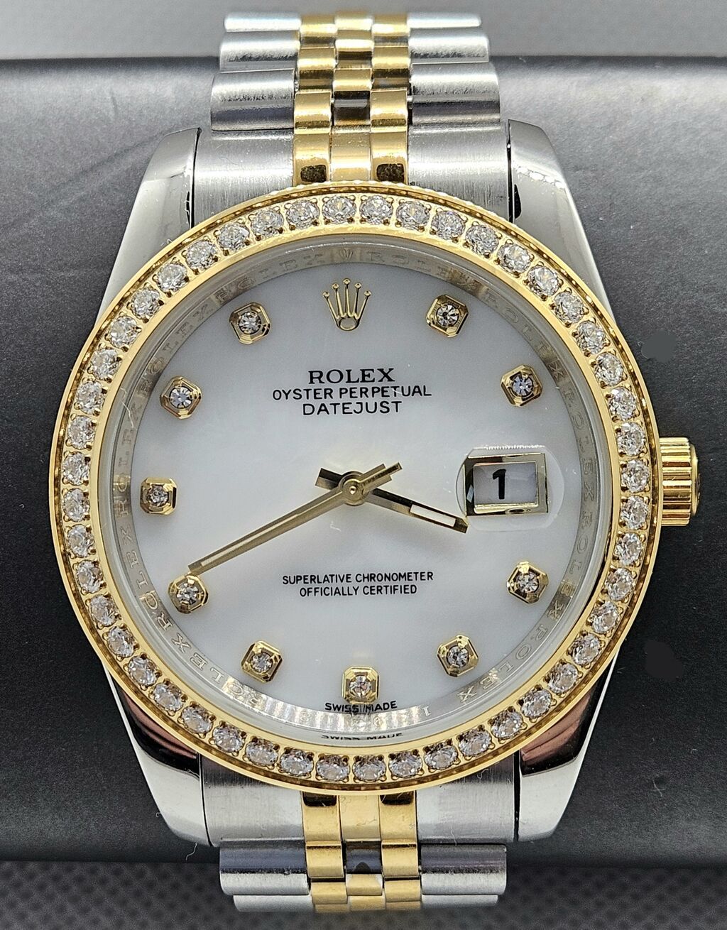 Rolex Datejust Full Diamond Biserno Beli - Kućište 41mm od nerđajućeg