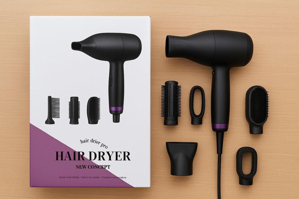Fen za kosu – Hair Dryer “New Concept”, set sa nastavcima Opis: -