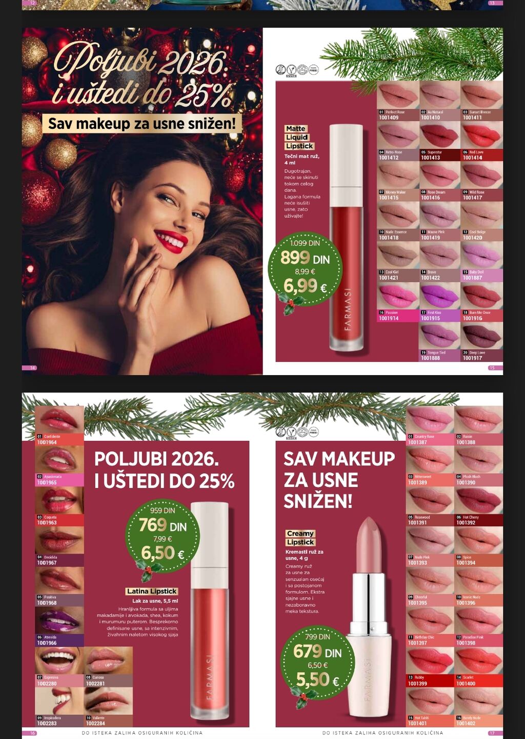 Farmasi makeup kolekcija – sve za usne, oči i obrve, sa istaknutim