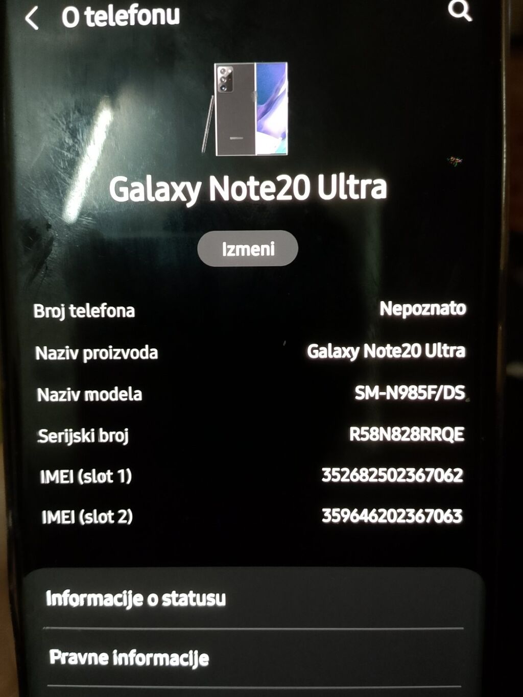 Samsung Galaxy Note 20 Ultra, bоја - Crna, Dual SIM