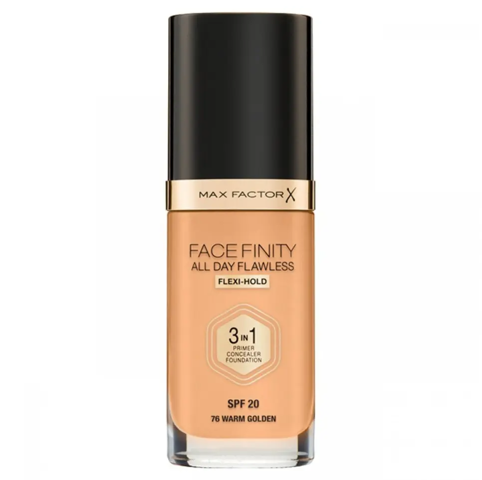 MAX FACTOR Tečni puder Facefinity 3In1 Vegan 76 Warm Golden 30 ml