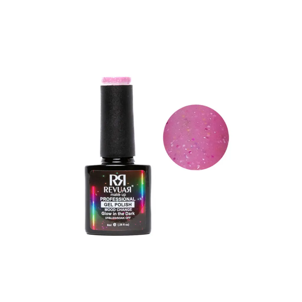 Revuar UV LED Glitter gel lak 2036, Roze