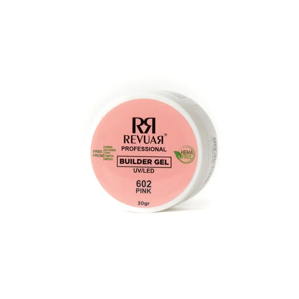 Revuar UV LED Builder gel Hema free 602, 30g, Roze