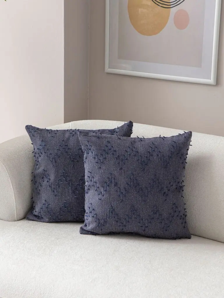 Aberto Design Set dekorativnih jastučnica Tuffet, 43x43 cm, 2 komada, Plava