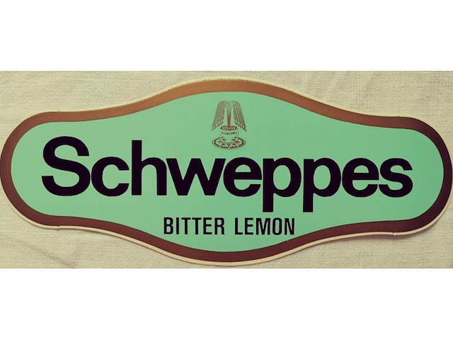 Nalepnica Schweppes bitter lemon Jugoslavija