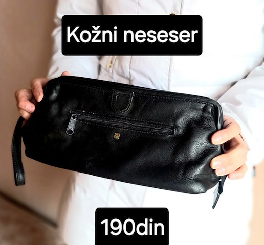 Kožni crni neseser