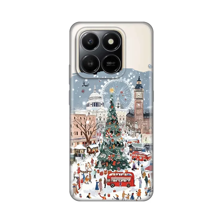 Maska Silikonska Print Skin za Honor X7d 4G/400 Smart 5G Christmas Town