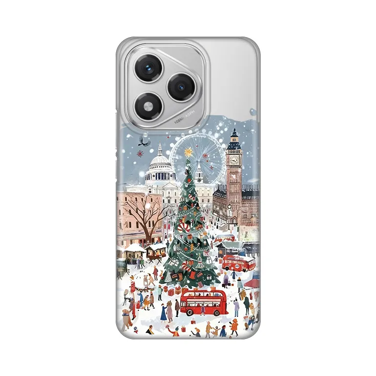 Maska Silikonska Print Skin za Honor 400 Lite Christmas Town