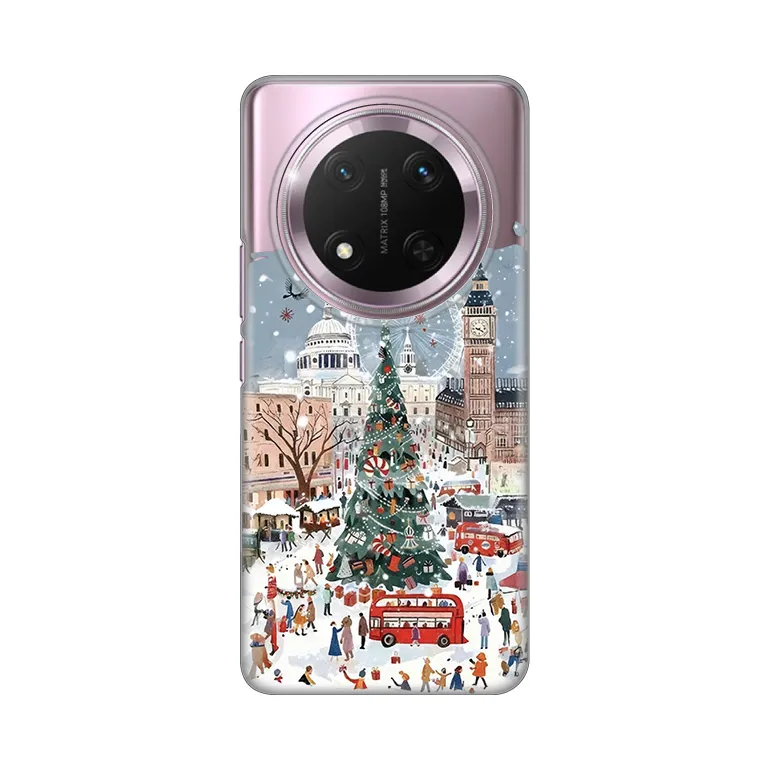 Maska Silikonska Print Skin za Honor Magic 7 Lite Christmas Town